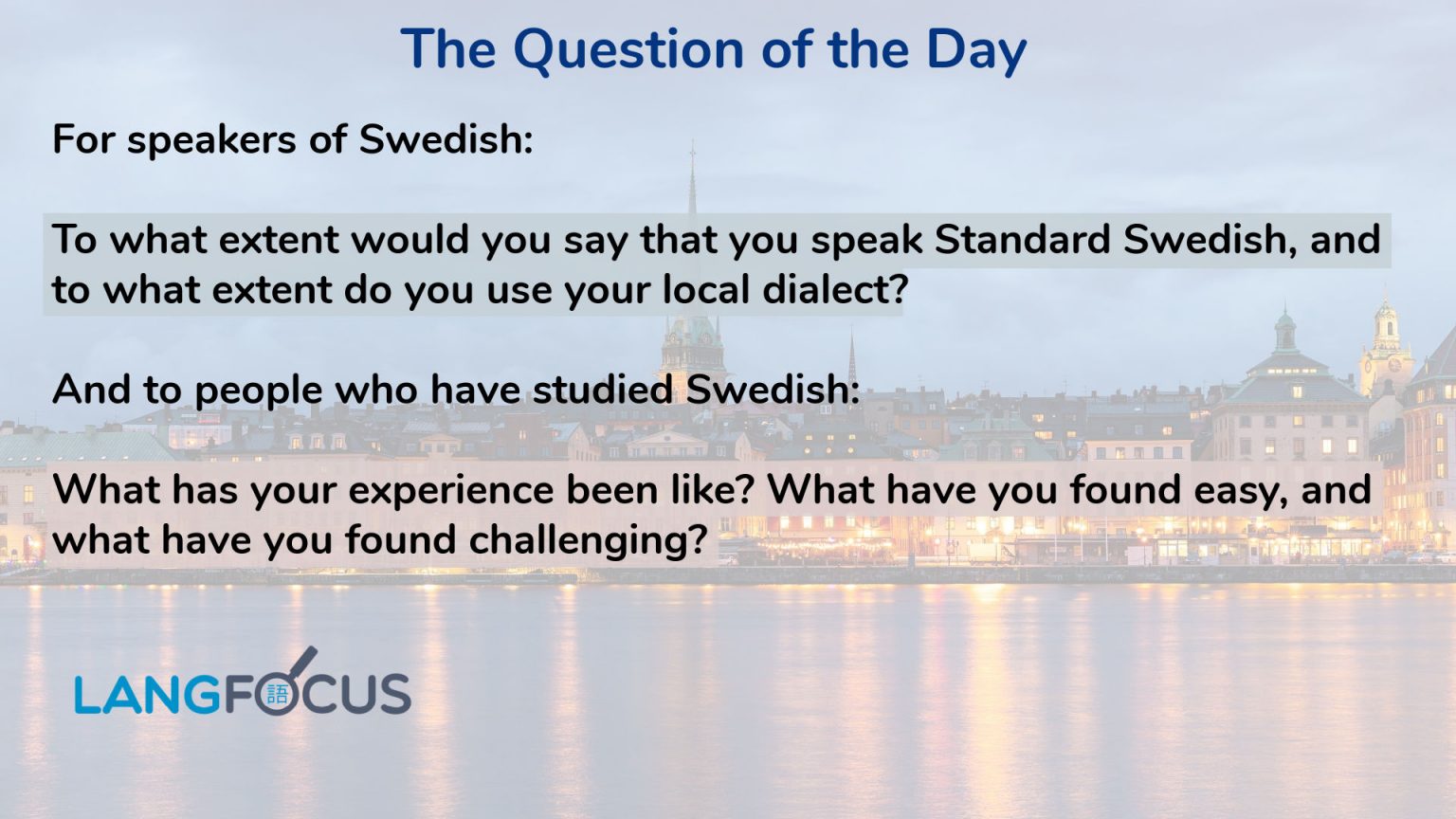 The Swedish Language • LangFocus
